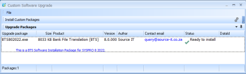 Load BTS Programs onto SYSPRO Server | Source IT